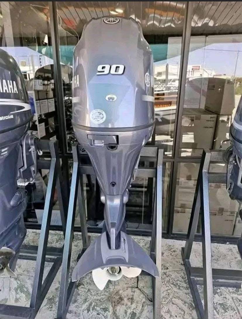 Slightly Used Yamaha 90HP 4 Stroke Outboard Motor Engine