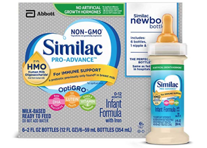 Similac Ready to Feed Newborn Bottles, 2 fl oz, (48 Count) | Book of ...