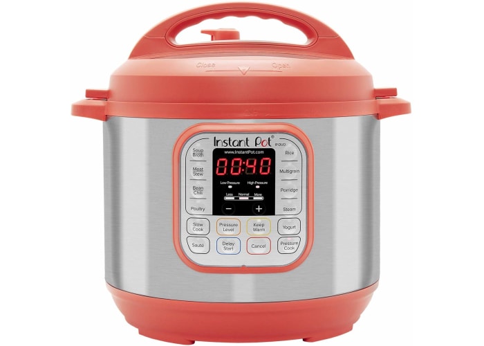 Red Instant Pot Duo 7-in-1 Programmable Pressure | Book of More Money