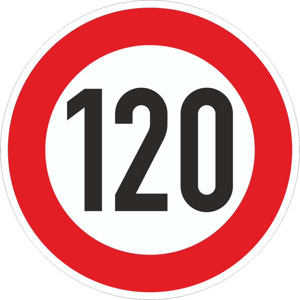 Verkehrsschild 120 km/h | Verkehrszeichen VZ 274-120
