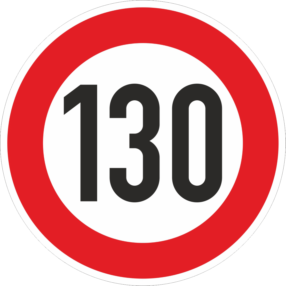 Verkehrsschild 130 km/h | Verkehrszeichen VZ 274-130
