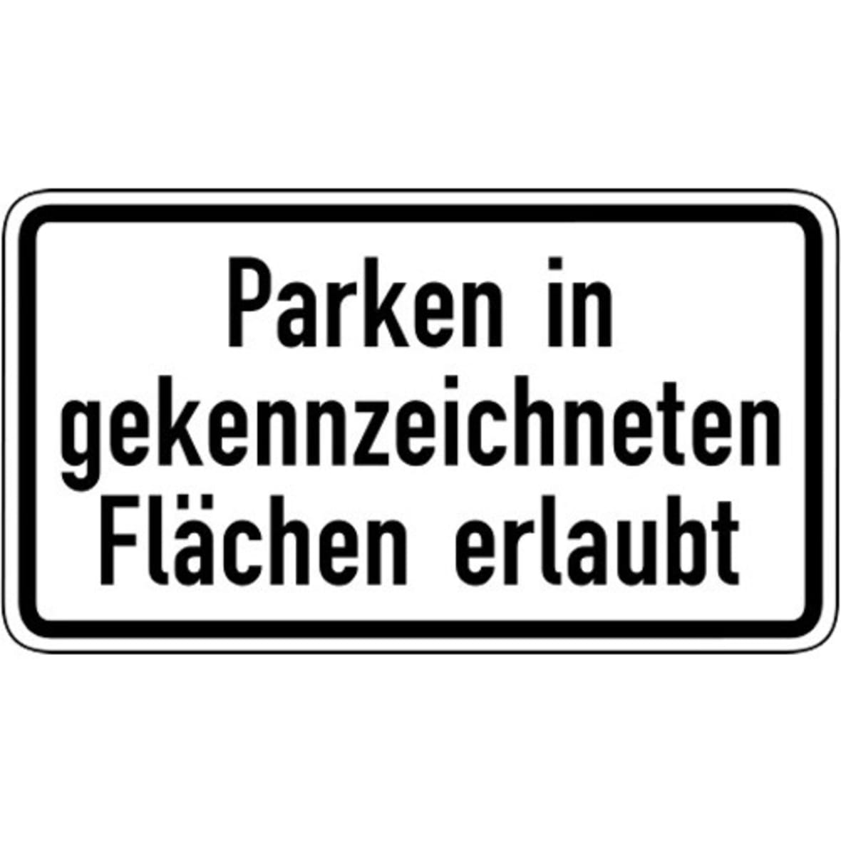 Parken Nur In Weiss Markierten Flchen