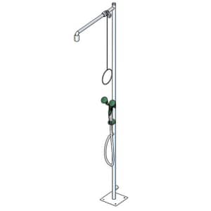 Notdusche mit Zugstange und Augendusche mit Schlauch (Bodenmontage ...