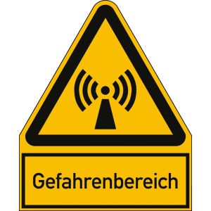 Warn-Kombischild gemäß ISO 7010 für Gefahrenbereiche