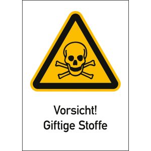 Warnzeichen giftige Stoffe - Kombischild entsprechend ISO 7010