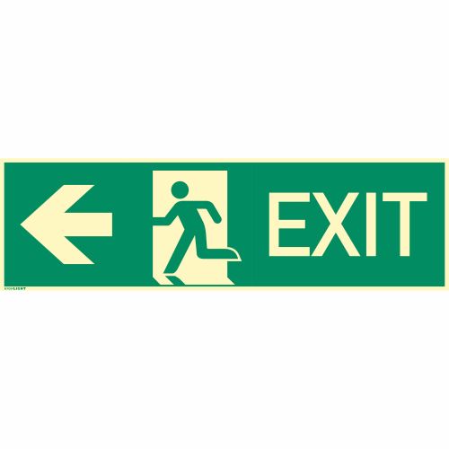 EXIT links nach ISO 16069 - Rettungszeichen mit Text