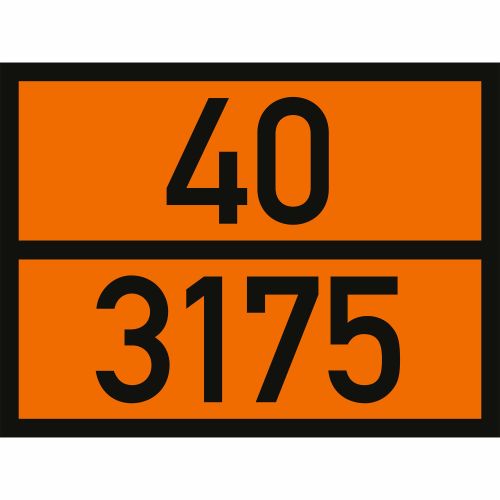 UN-Label mit UN-Nummer - Gefahrstoffkennzeichnung zweizeilig