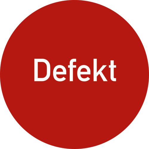 Qualitätskennzeichnung für defekte Ware und Gegenstände