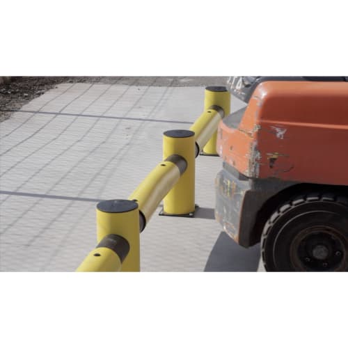Flexible Verkehrsbarriere Charlie aus der Rammschutz Serie d-flexx®