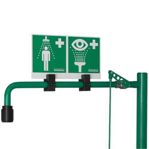 Hinweisschild Not-/Augendusche mit Edelstahlbefestigung, für Industrie ...