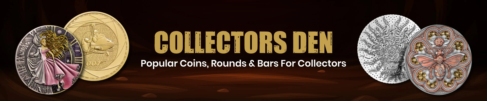 Collectible coins - Gold Silver Bullion and Antique Finish Coin