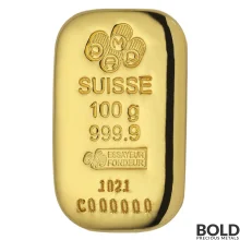 100 Gram Gold Bars at Lowest Premium| BOLD Precious Metals