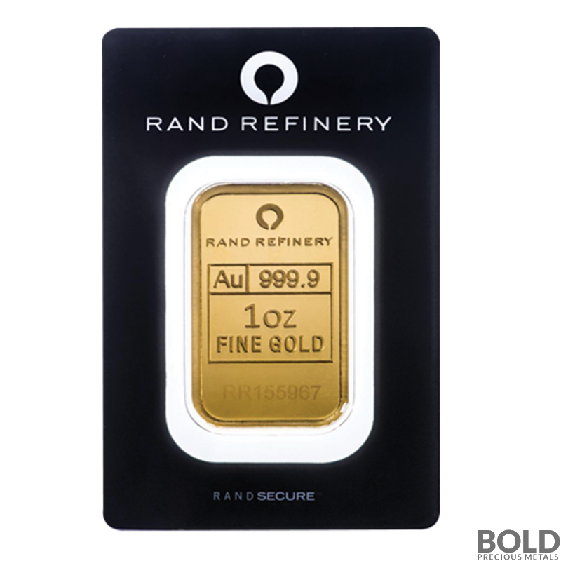 1 oz Rand Refinery Elephant Gold Bar (Lot of 5)