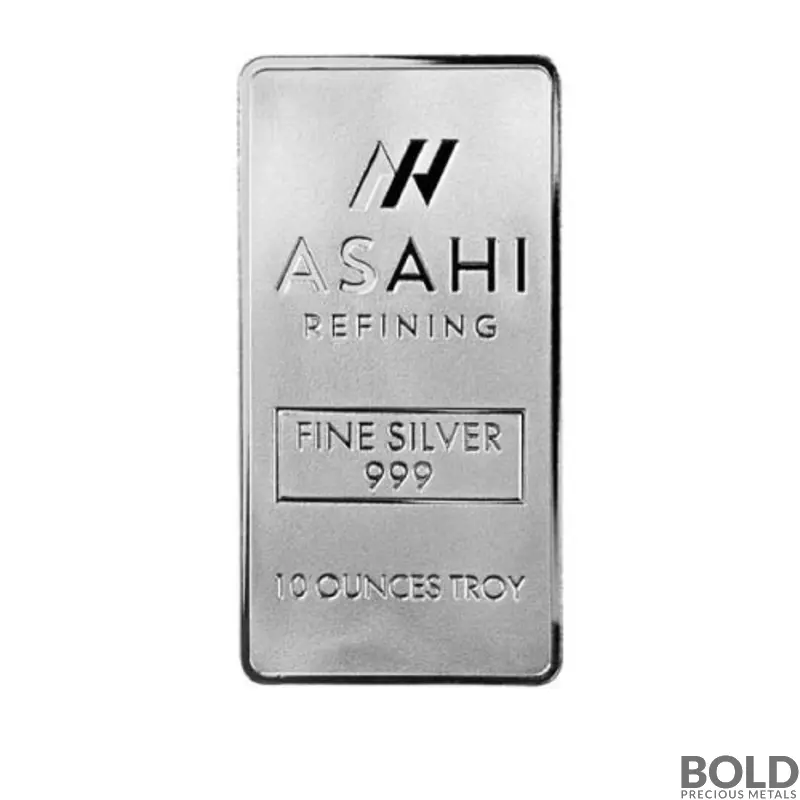 10 oz Asahi Silver Bar (Lot of 10)