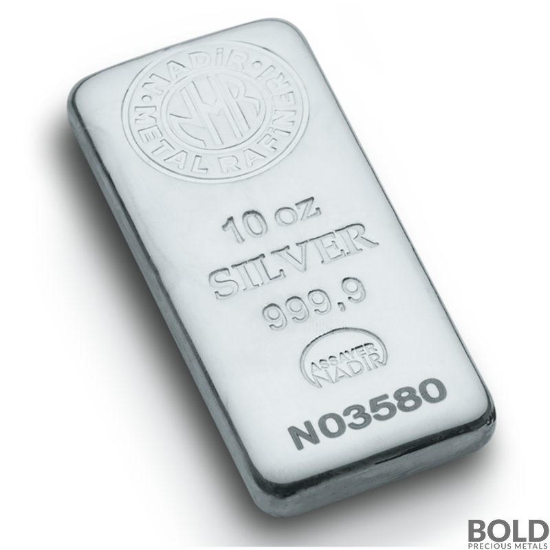 10 oz Nadir Silver Bar (Lot of 10)