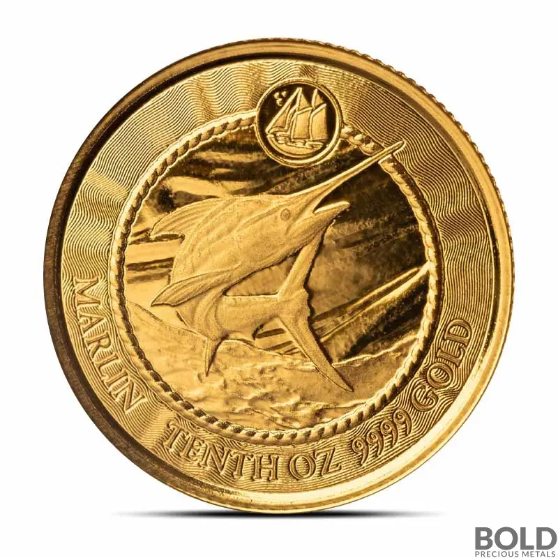2023 1/10 oz Cayman Islands Blue Marlin Gold Coin