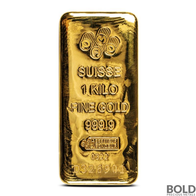 1 Kilo PAMP Gold Cast Bar