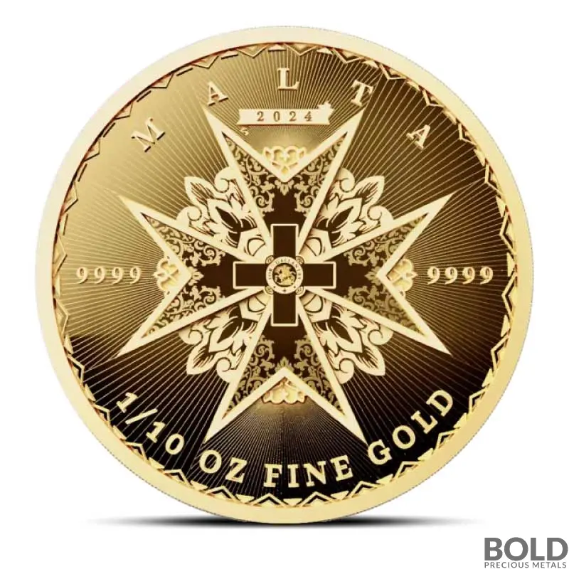 2024 1/10 oz Malta Maltese Cross Gold Coin (Proof-like)