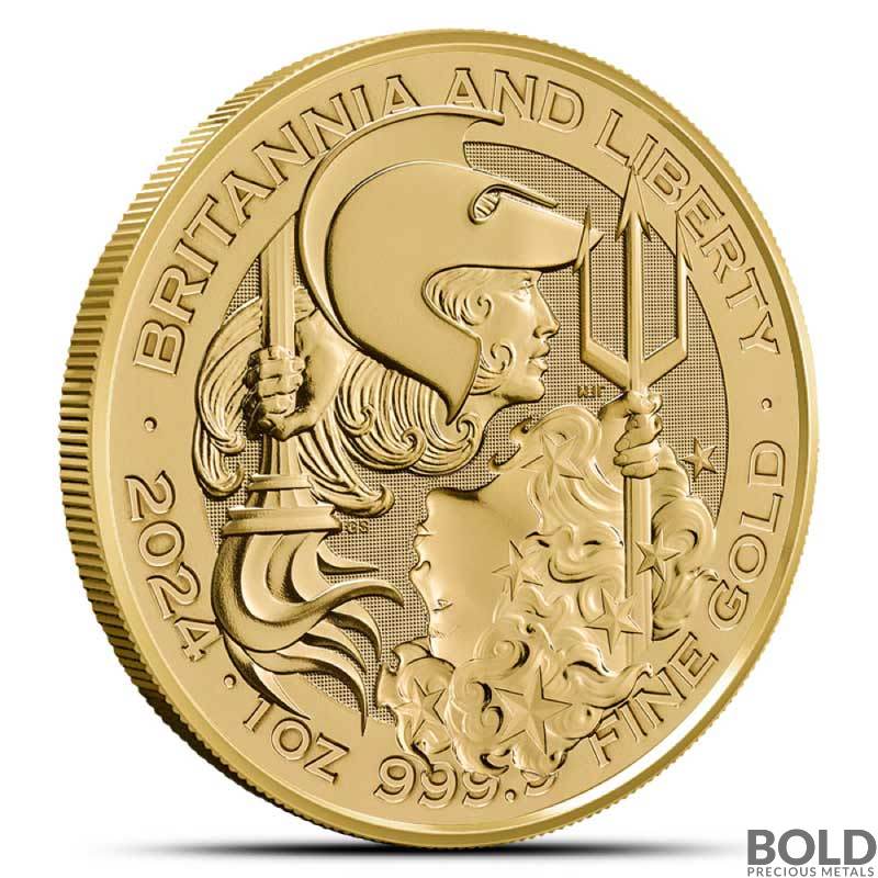 2024 1 oz British Silver Britannia & Liberty Coin (BU)