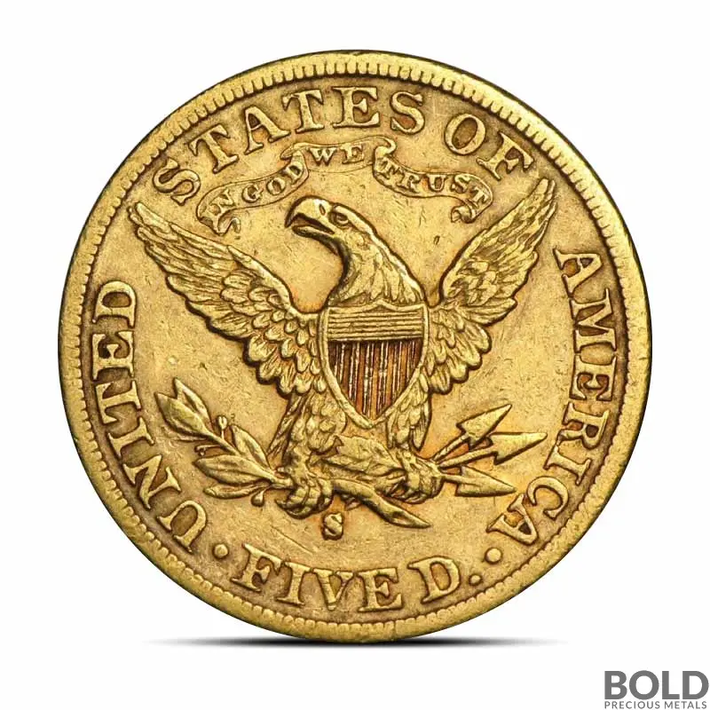 $5 Liberty Half Eagle Gold Coin (XF)