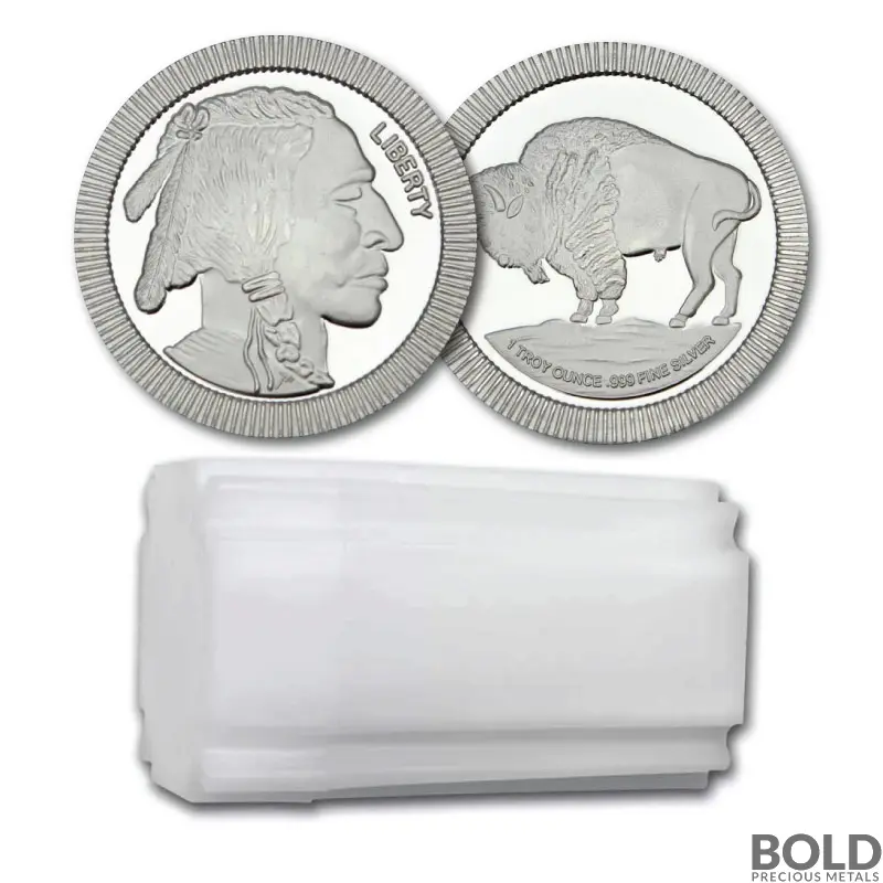 1 oz SilverTowne Buffalo Stacker Silver Round (Lof ot 100)