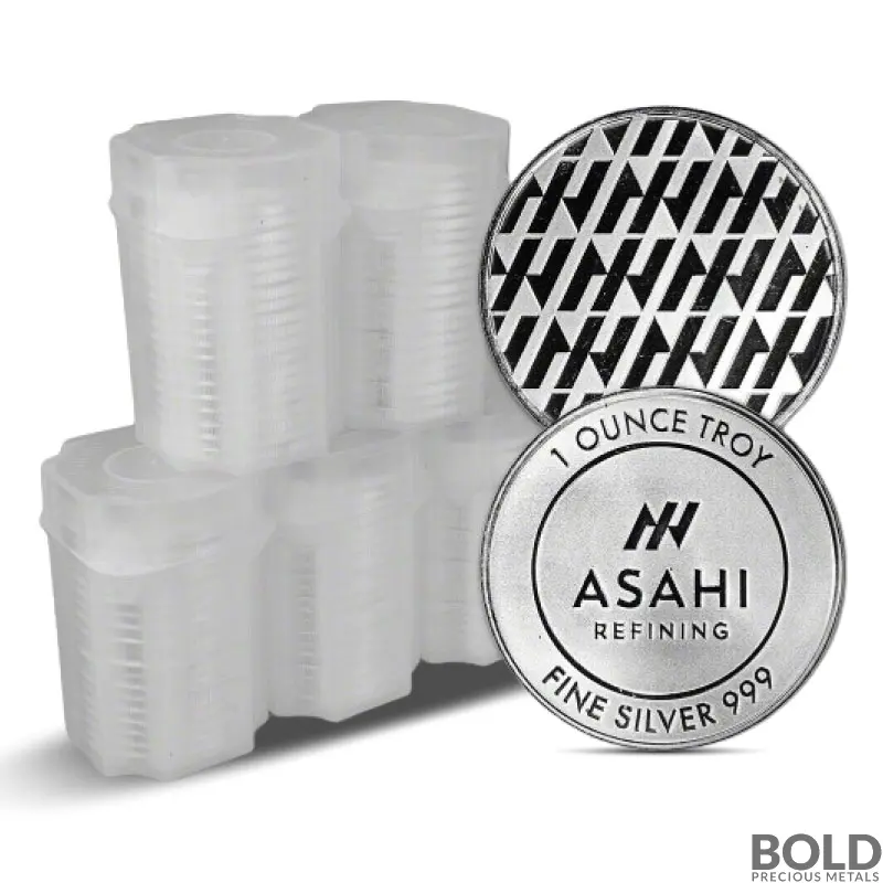 1 oz Asahi Logo Silver Round .999 Fine Silver (Lot of 100)