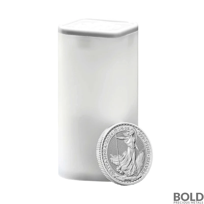 2024 1/4 oz British Royal Mint Britannia Silver - 19 Coin Tube (BU)