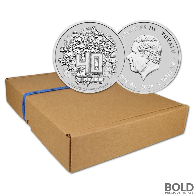 Box of 100 - 2024 1 oz Teenage Mutant Ninja Turtles 40th Anniversary ...