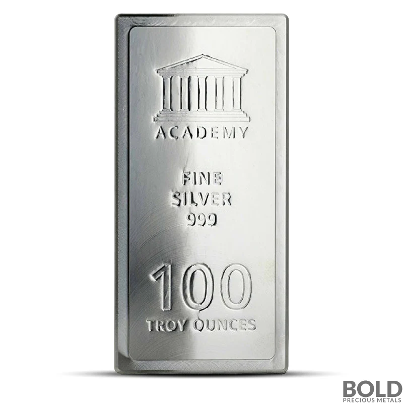100 oz Academy Stacker Silver Bar