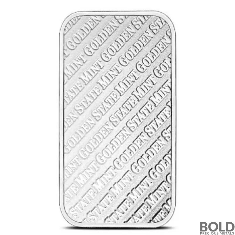 1 oz Golden State Mint Silver Bar - Box of 500