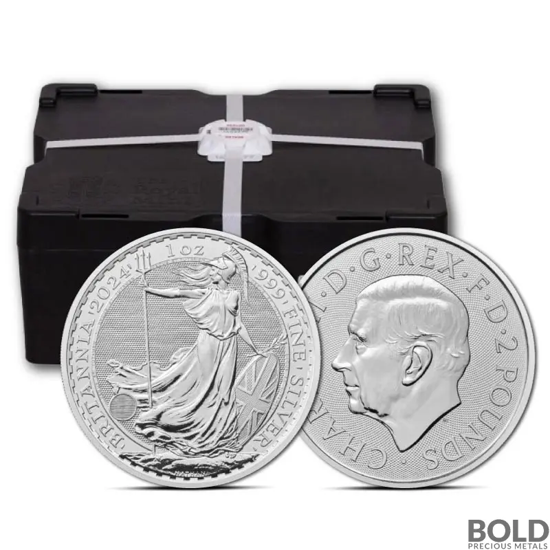 2024 1 oz British Silver Britannia Monster Box (500 Coins, BU)