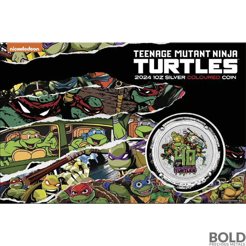 2024 1 oz Teenage Mutant Ninja Turtles 40th Anniversary Silver Coin ...