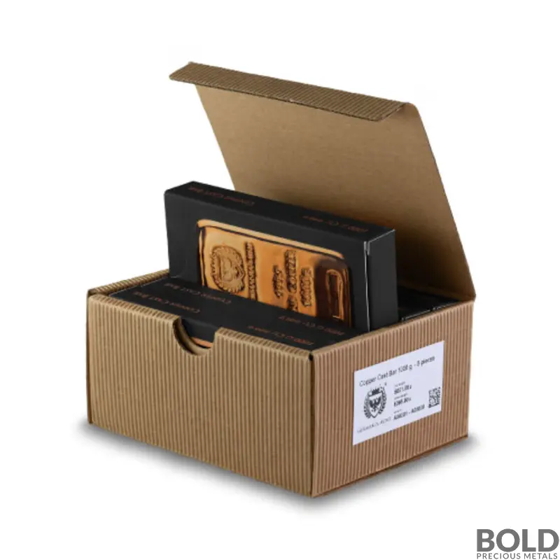 1 Kilo Germania Mint Copper Bar (Box of 5)