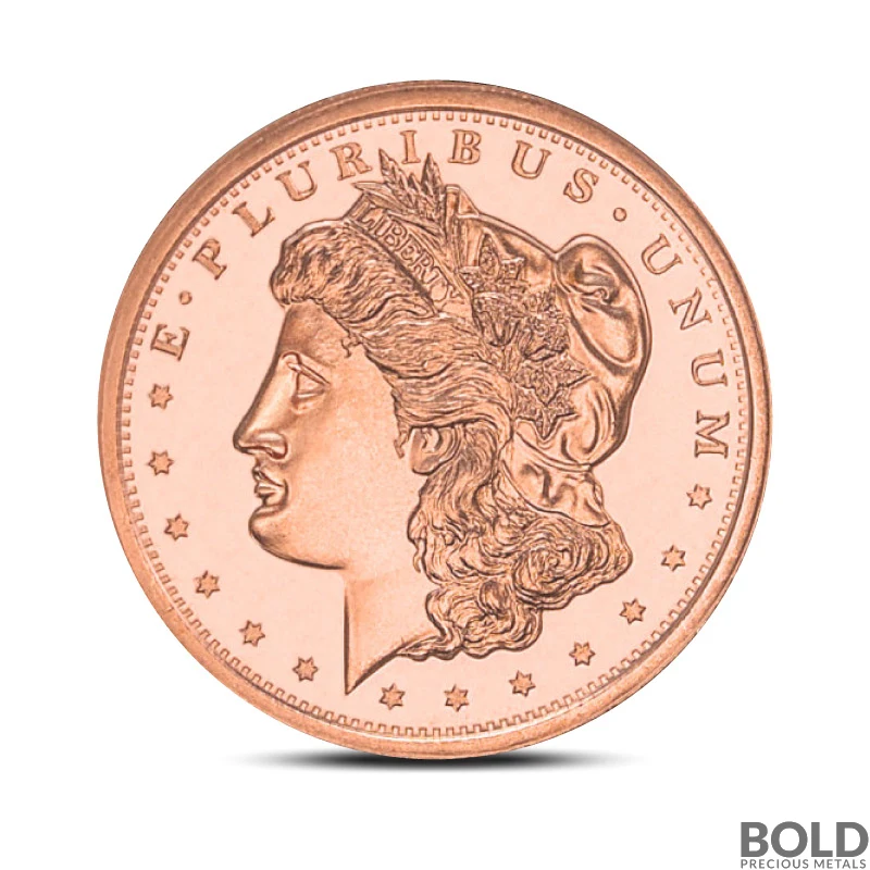 1 oz Golden State Mint Morgan Copper Round (Box of 500)