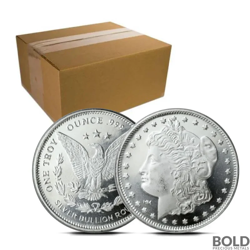 1 oz Highland Mint Morgan Silver Round - Box of 500