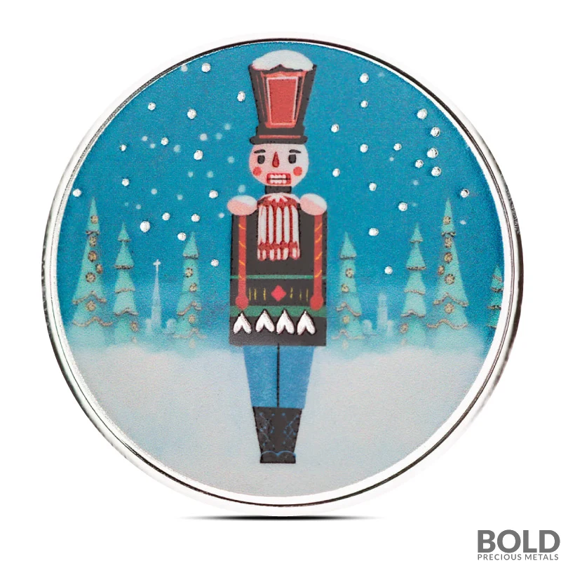 1 oz Nutcracker Silver Round (Color)
