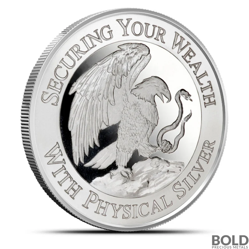 1 oz SilverCrest Eagle and Snake Silver Round (BU)