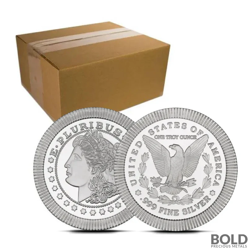 1 oz SilverTowne Mint Morgan Stacker Silver Round - Box of 500
