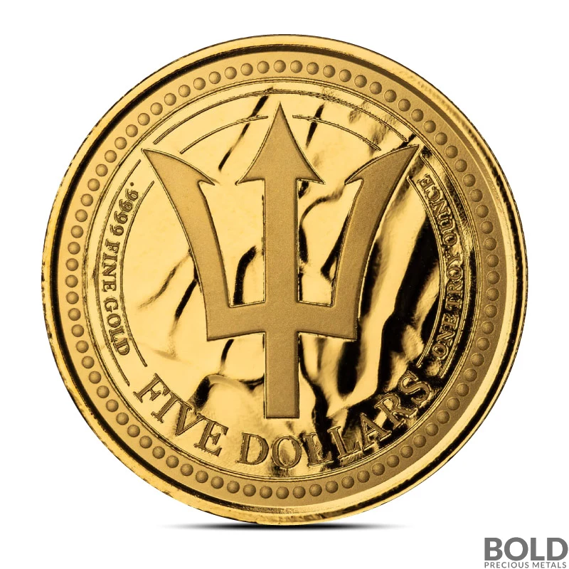 2024 1 oz Barbados Trident Gold Coin