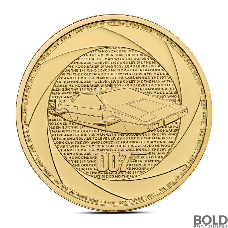 2024 1 oz British James Bond Of The 70's Gold Coin (BU)