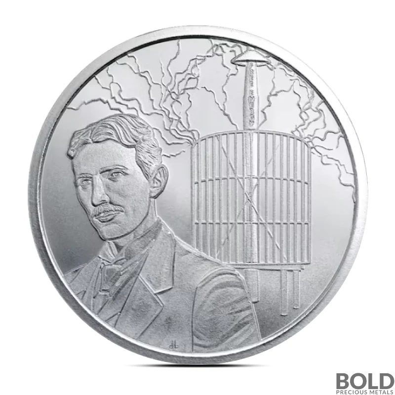 2025 1 oz Shield Tesla Coil Silver Round (BU)