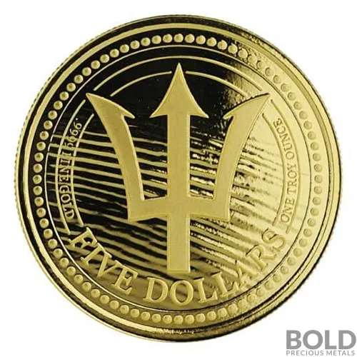 2020 1 oz Barbados Trident Gold Coin (BU) | BOLD Precious Metals
