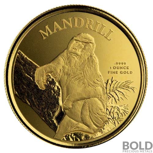 2021 1 oz Mandrill Monkey Cameroon Gold BU | BOLD Precious Metals