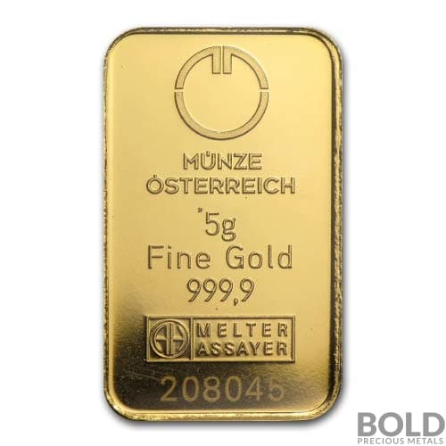 5 Gram Austria Gold KineBar | BOLD Precious Metal