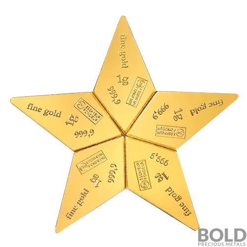 5x1 g Valcambi Star Gold CombiBar