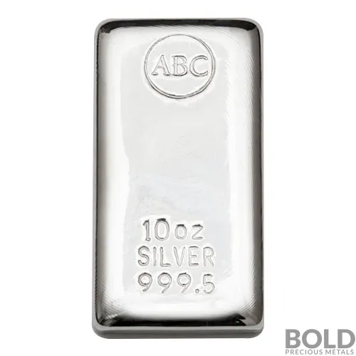 10 oz Australian Bullion Co (ABC) Silver Cast Bar | BOLD Precious Metals