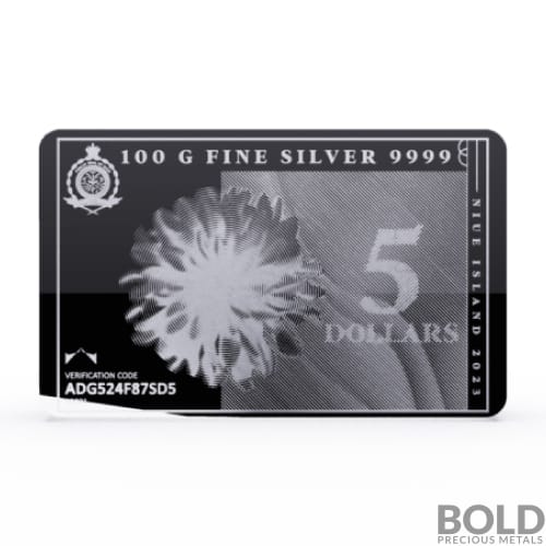 100 Gram Pressburg Silver Note Silver Bar | BOLD Precious Metals