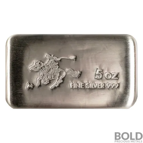 5 oz SilverTowne Pony Express Silver Cast Bar | BOLD Precious Metals