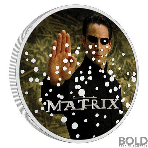 2022 Colorized Niue The Matrix $2 "Neo" Silver Proof Coin | BPM