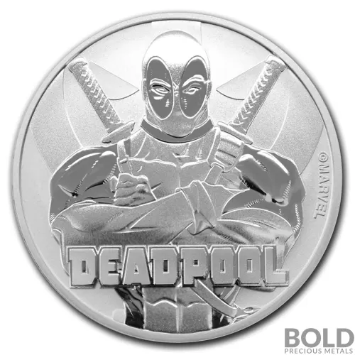 2018 1 oz Tuvalu Deadpool Silver Coin From Marvel Series | BOLD ...